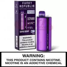 Funky Republic- Super Berry 7000 Puffs- 5 Pack | Carytown Tobacco Inc.